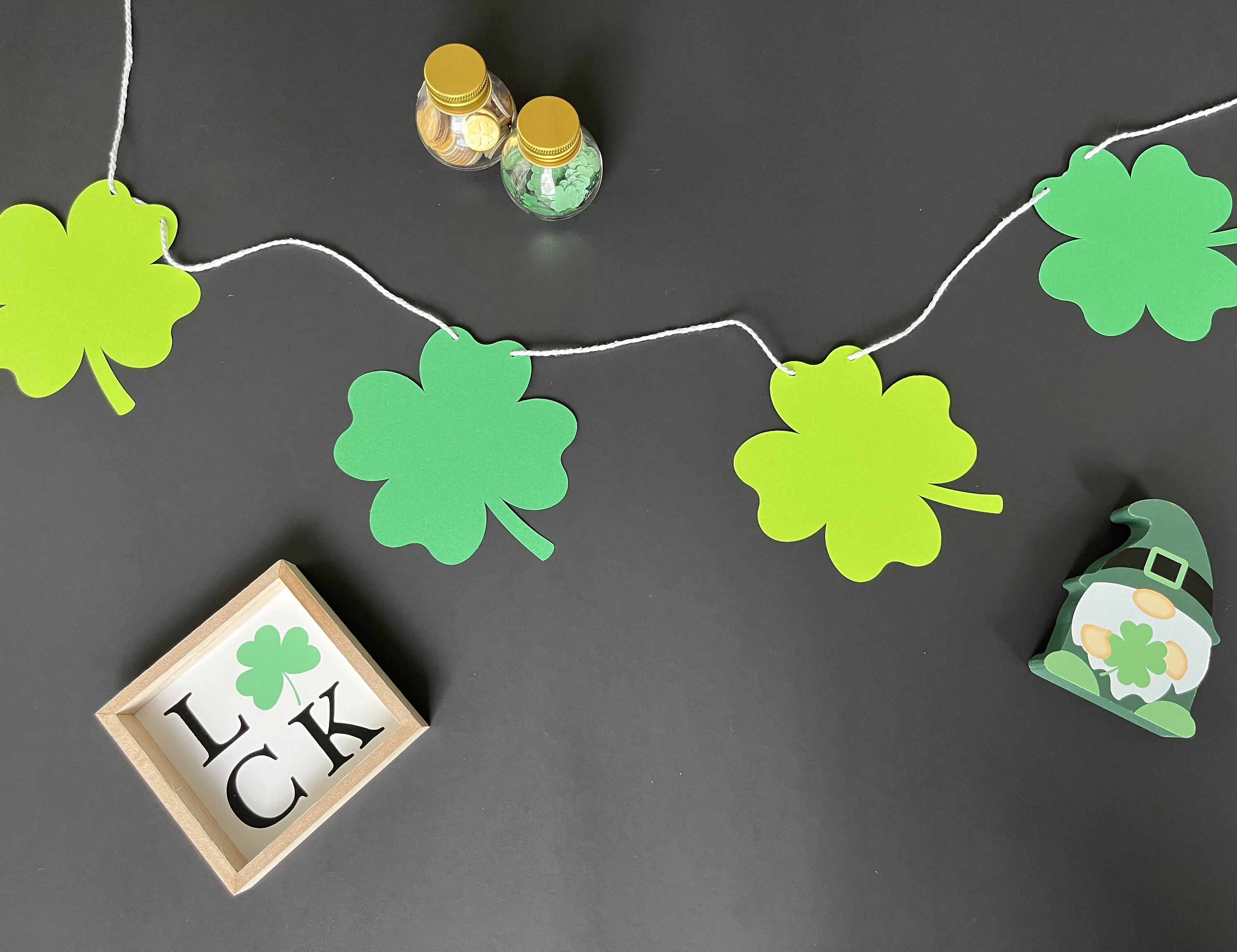 St Patricks Day Four Leaf Clover Party Garland, Lucky Banner, Party ...