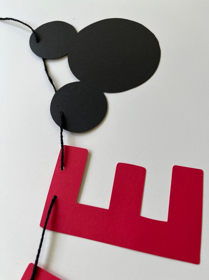 Mickey Mouse, High Chair Banner, Mickey Head Banner, Smash Cake Banner ...