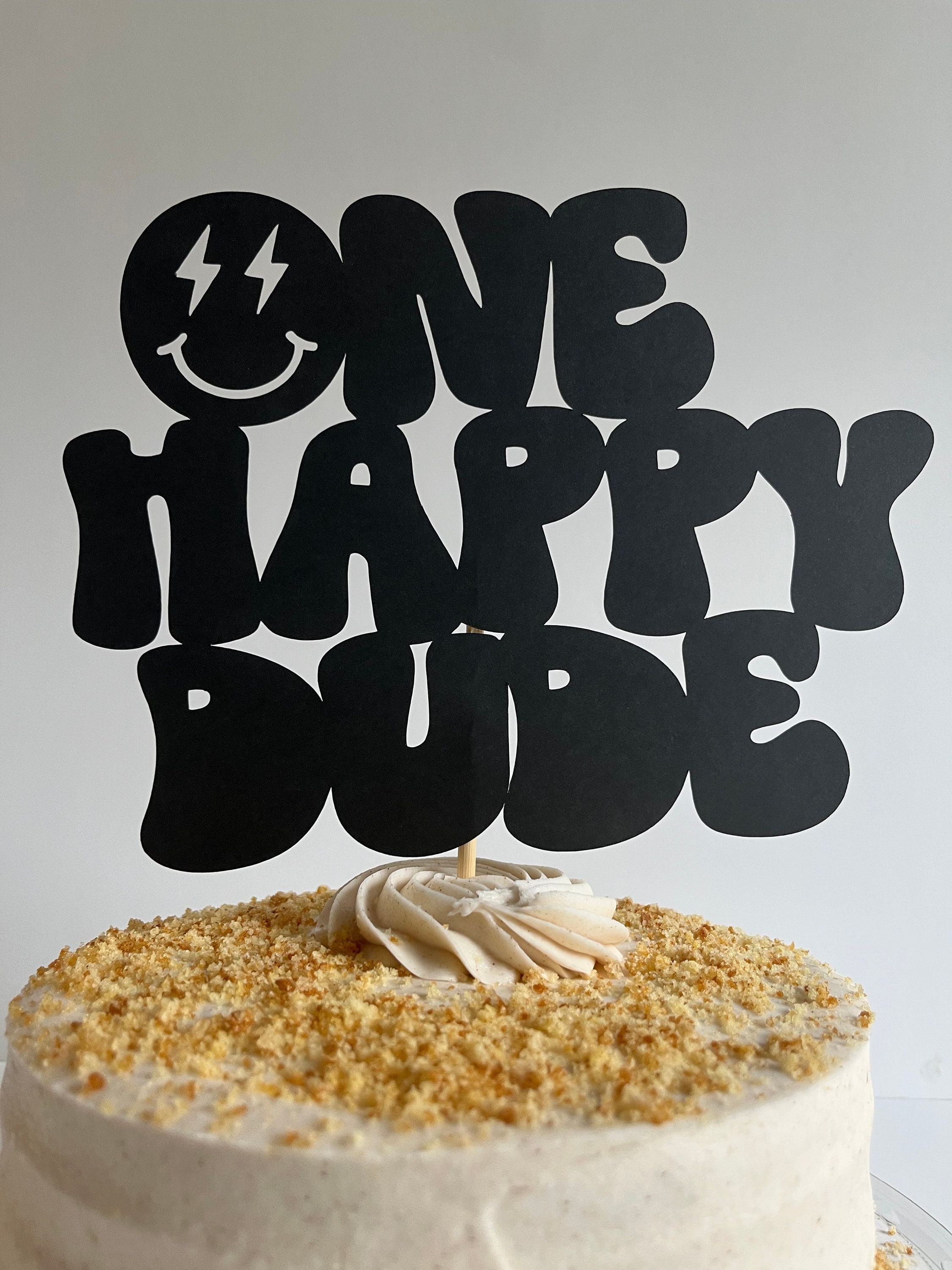 One Happy Dude Cake Topper, One Happy Dude Decor, One Happy Dude ...
