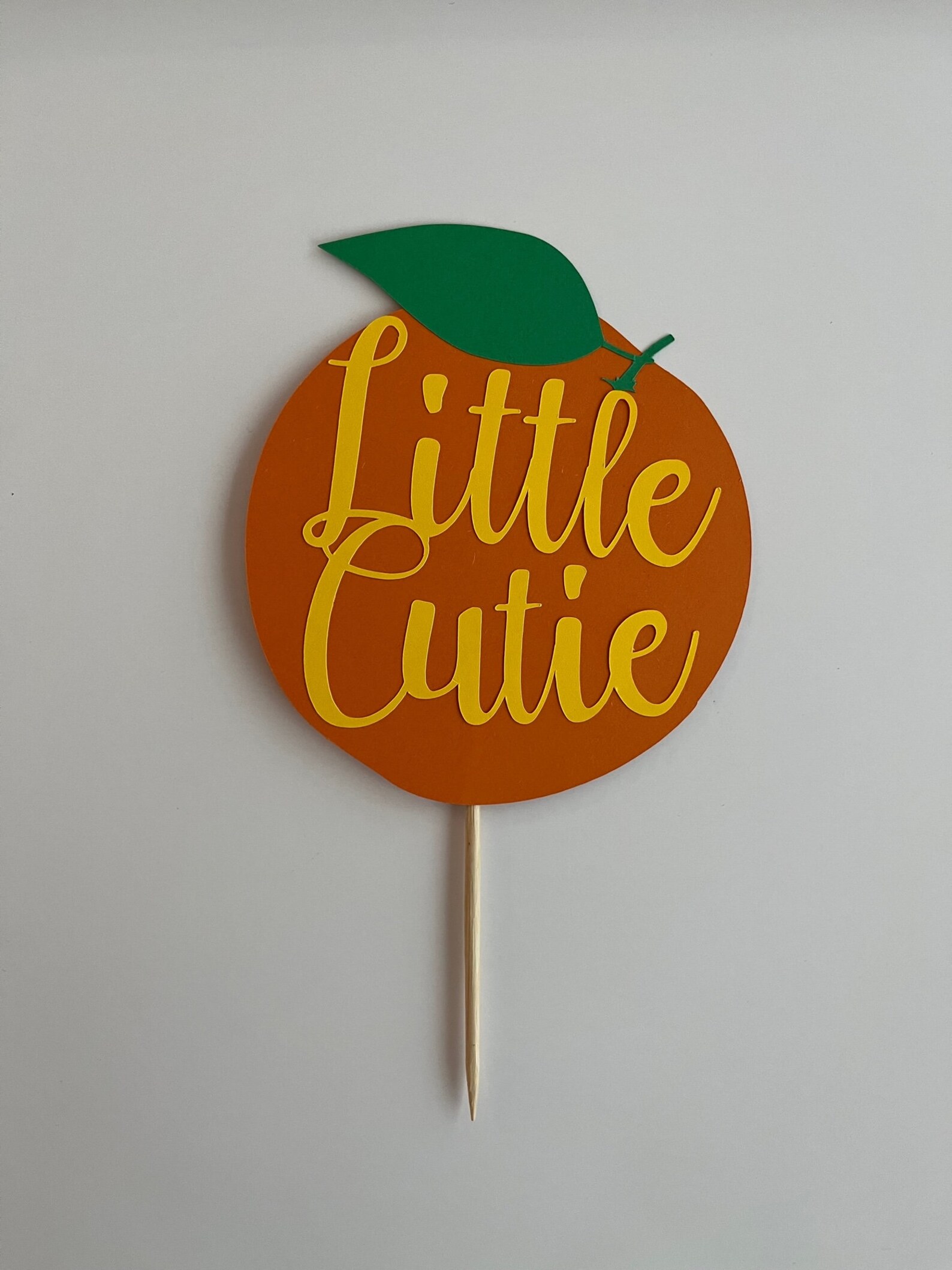 Little Cutie Cake Topper, Orange Cake Topper, Baby Shower Decor, Citrus ...