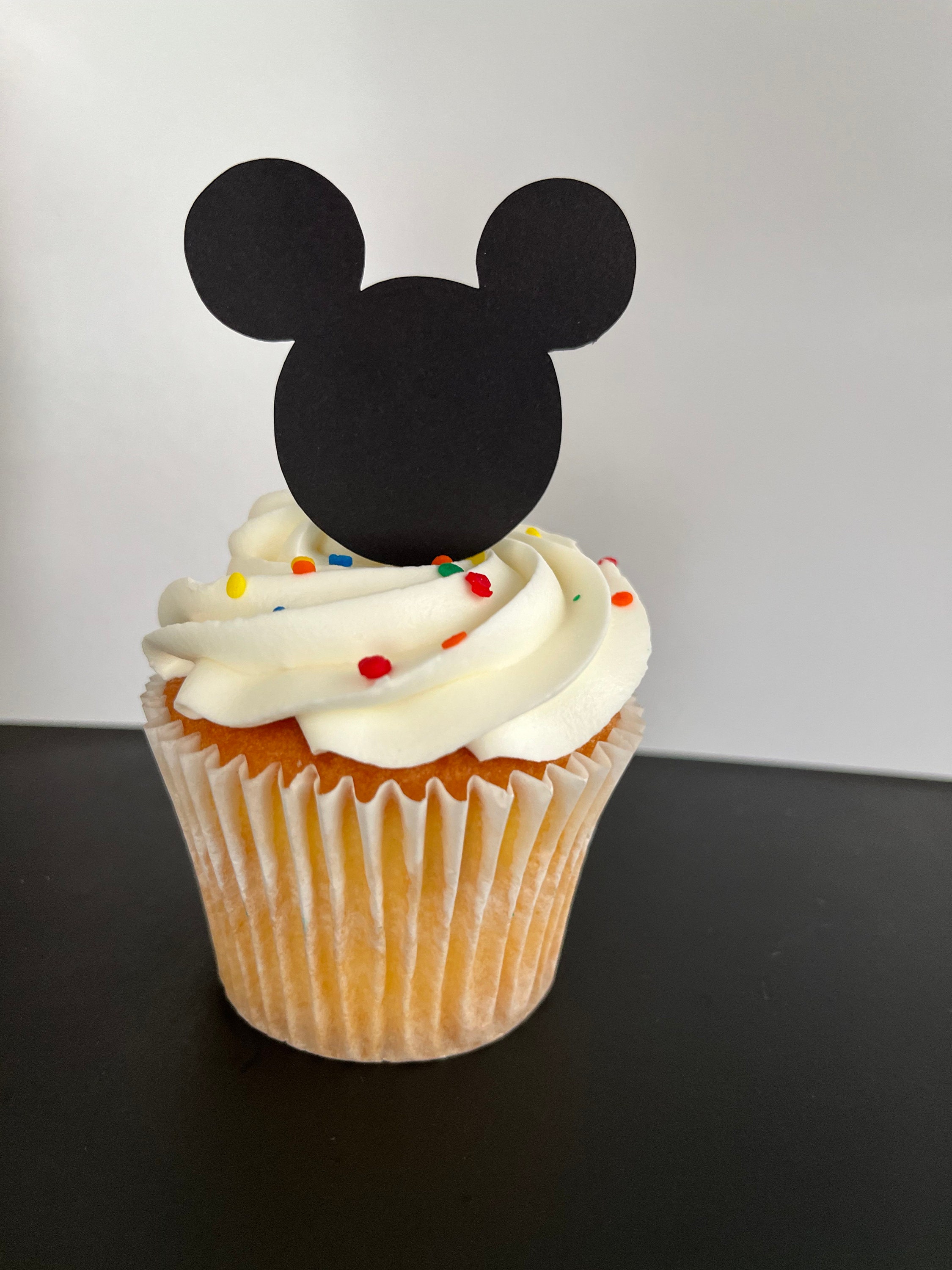 Mickey Mouse Cupcakes Toppers, Disney Cupcake Toppers, Mickey Ears ...