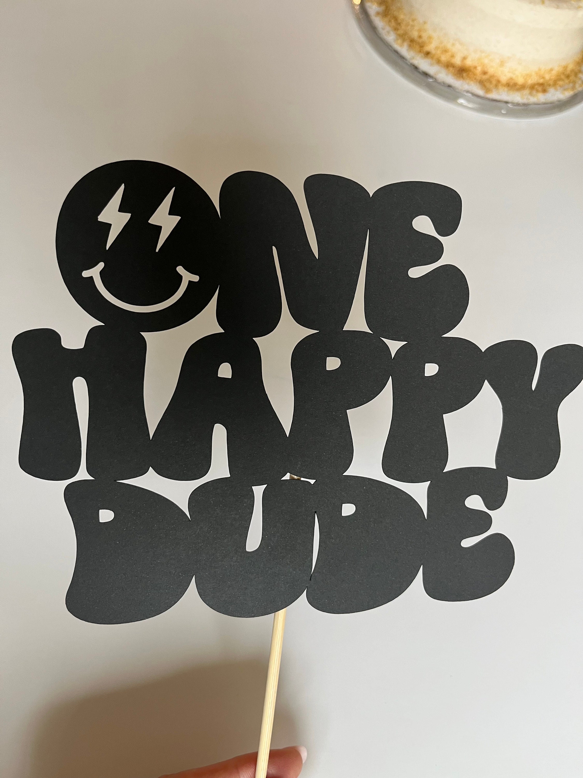 One Happy Dude Cake Topper, One Happy Dude Decor, One Happy Dude ...
