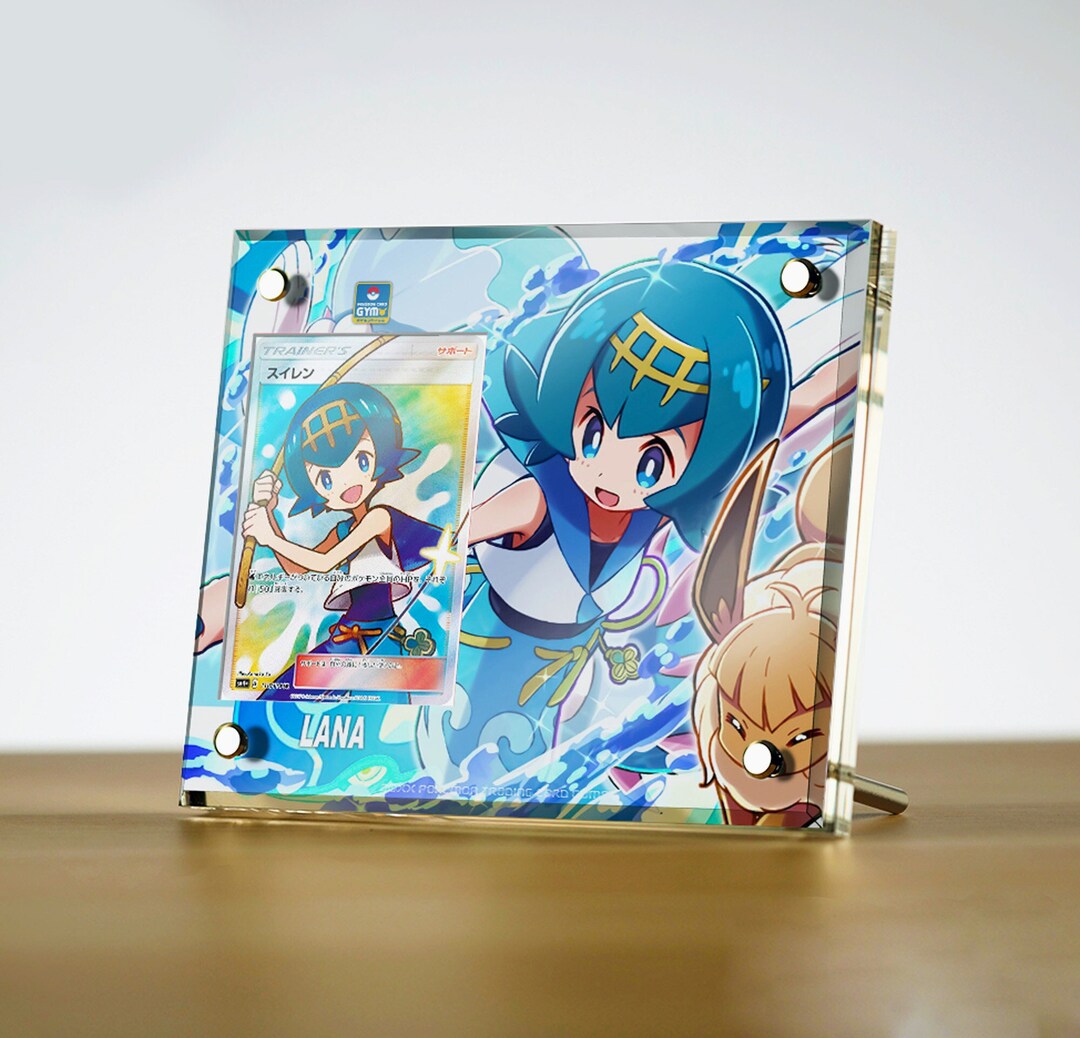 Pokemon TCG Card Display Stand Sun & Moon: Captain Lana - Etsy