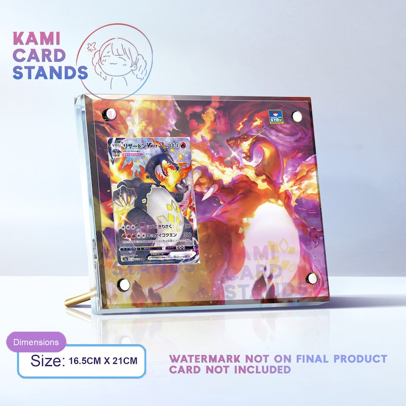 Charizard Gigantamax Pokemon Card Display Stand large - Etsy