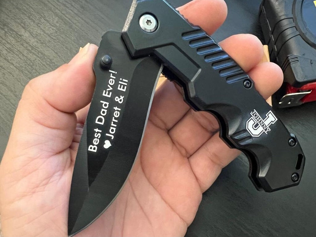 Custom Engraved Knife for Dad, Personalized Fathers Day Gift, Pocket ...