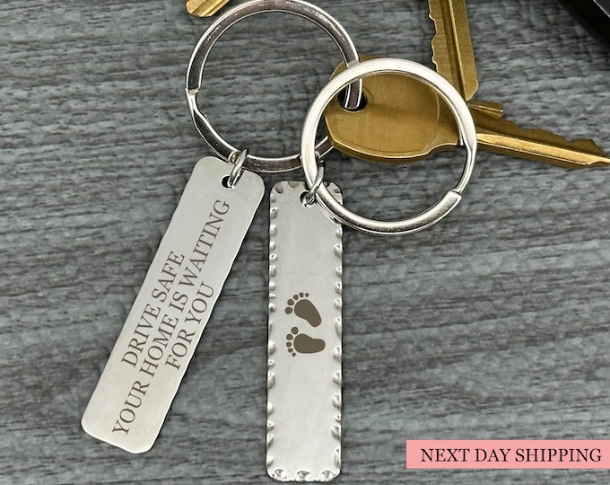 Drive Safe Customizable Rectangle Key Chain Anniversary Gift New Car ...