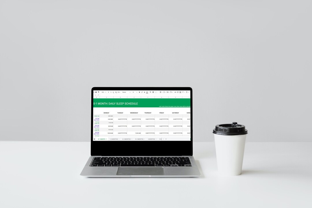 Editable Baby Sleep Schedule The First Year Sleep Training Guide Etsy