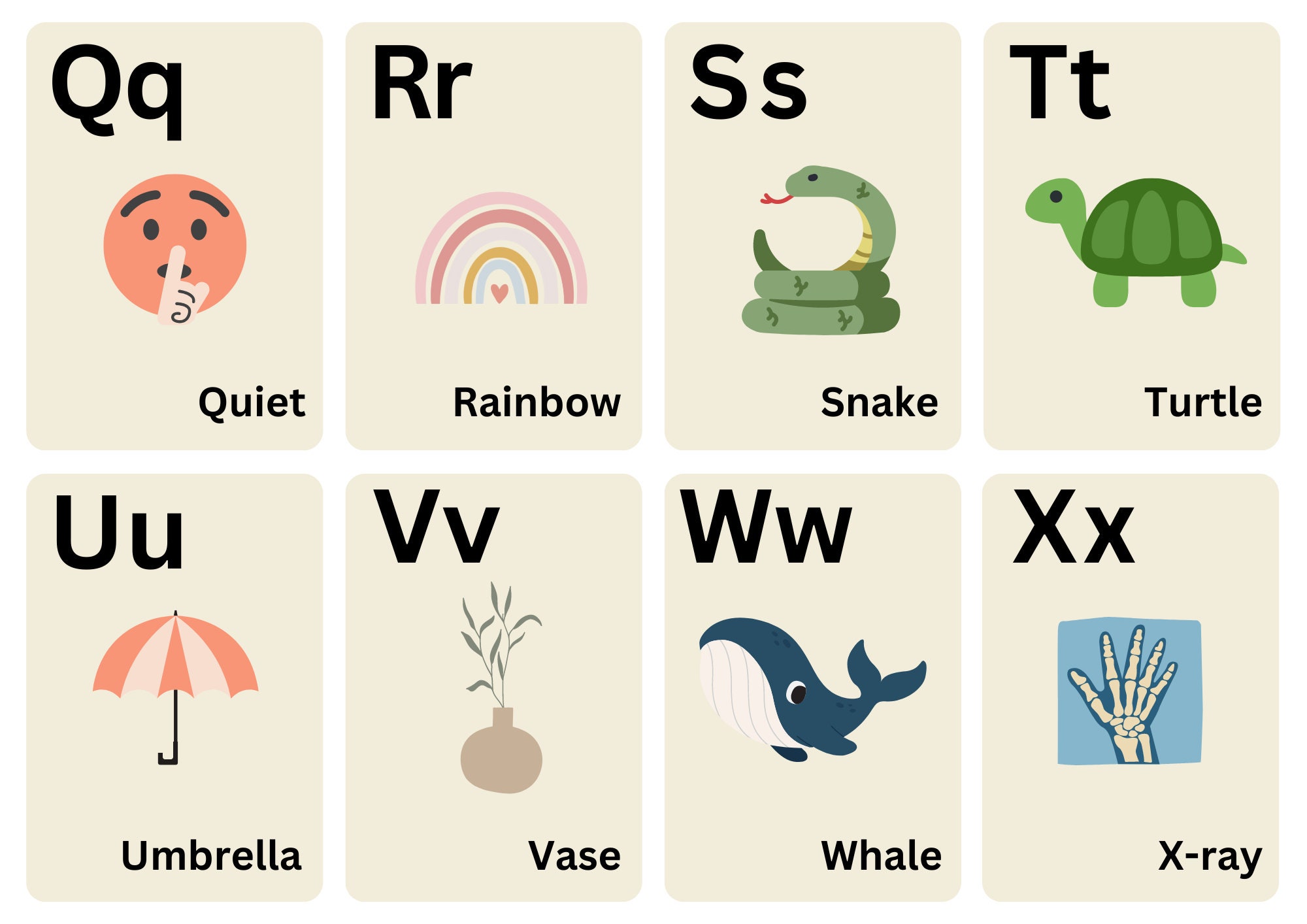 Printable Alphabet Flashcards - Etsy
