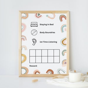 Behavioral Sticker Chart - Positive Reinforcement - Boho Rainbow - Etsy
