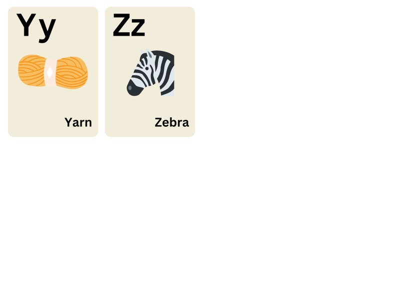 Printable Alphabet Flashcards - Etsy