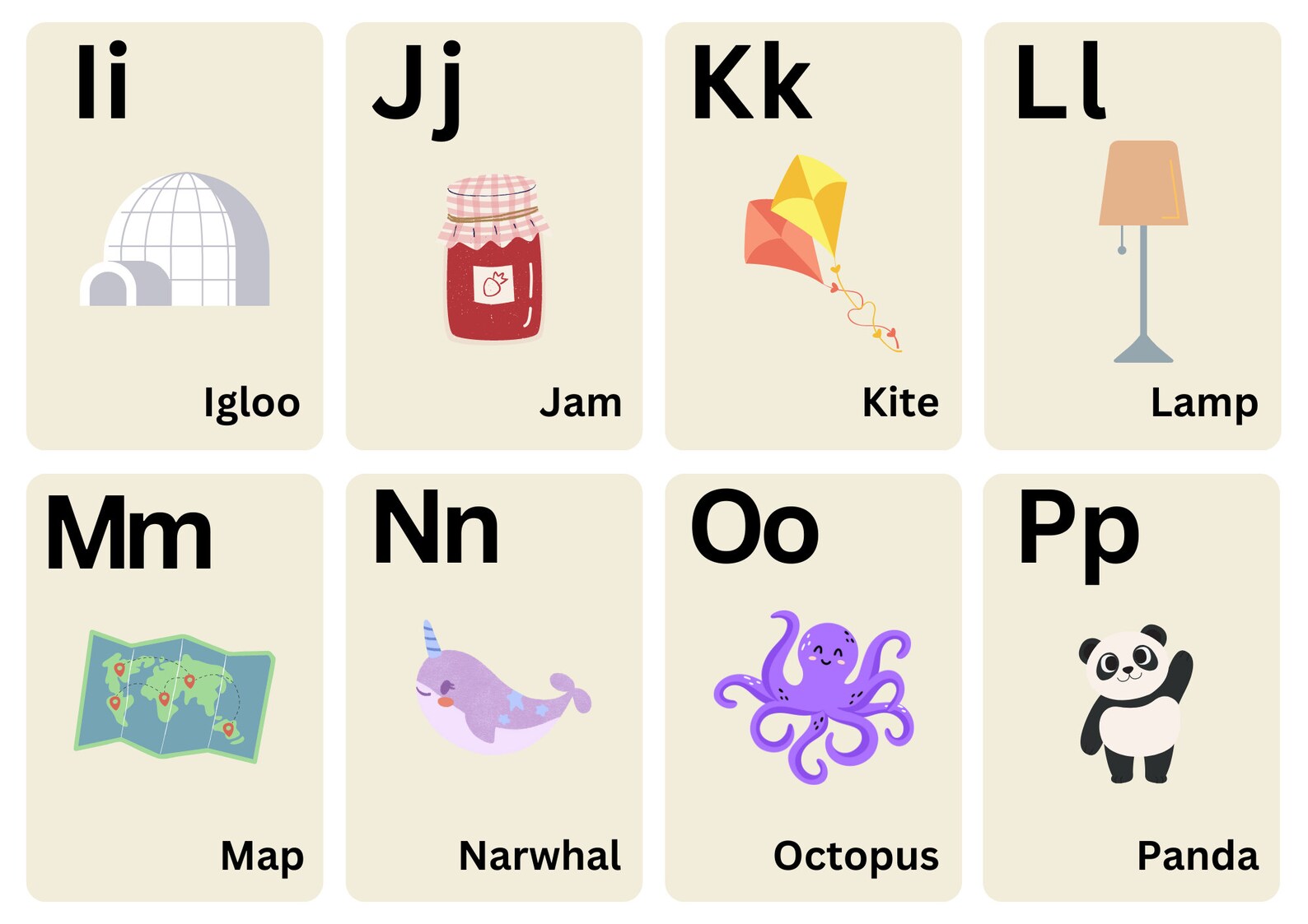 Printable Alphabet Flashcards - Etsy