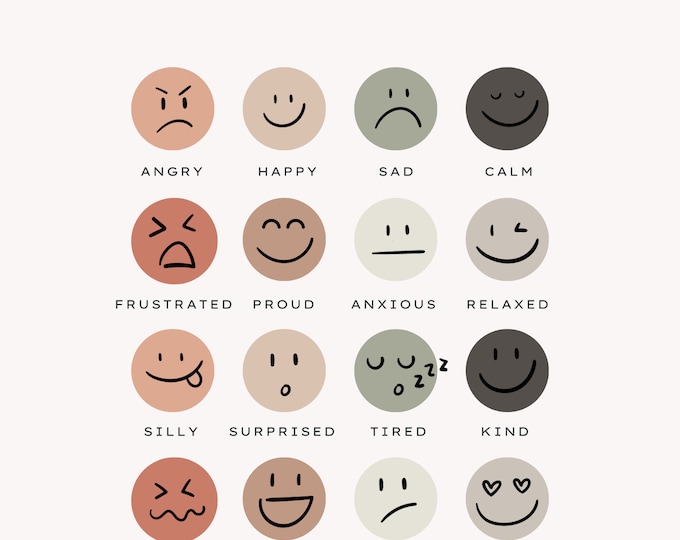 Toddler Big Feelings Chart - Bold - Etsy Canada
