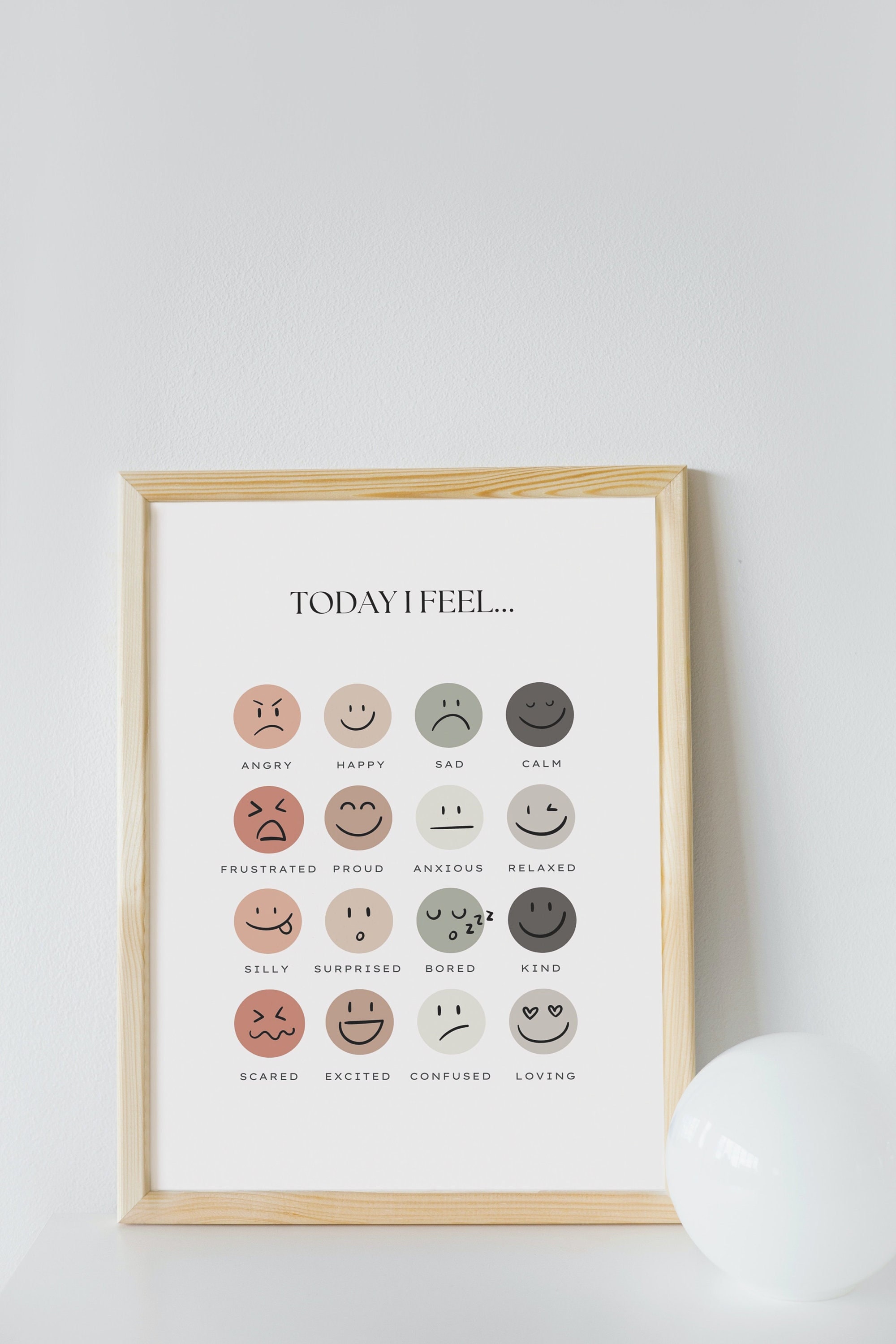 Toddler Big Feelings Chart - Earth - Etsy