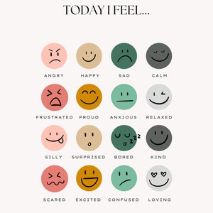 Toddler Big Feelings Chart - Bold - Etsy