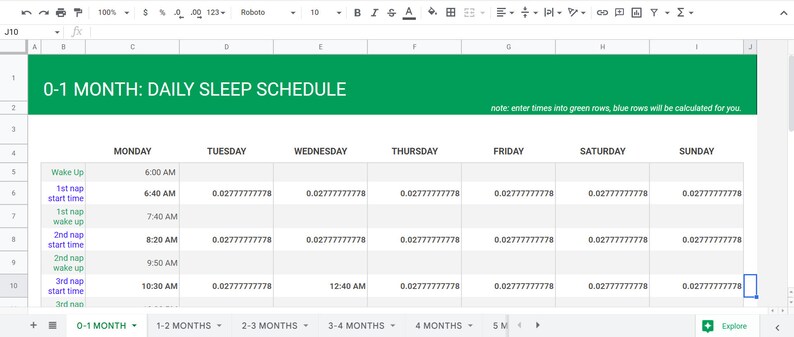 Editable Baby Sleep Schedule: the First Year - Sleep Training Guide - Etsy