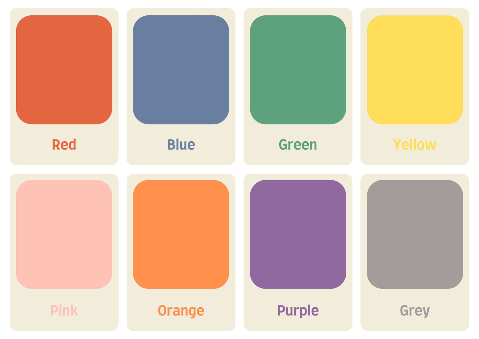 Printable Colors Flashcards - Etsy