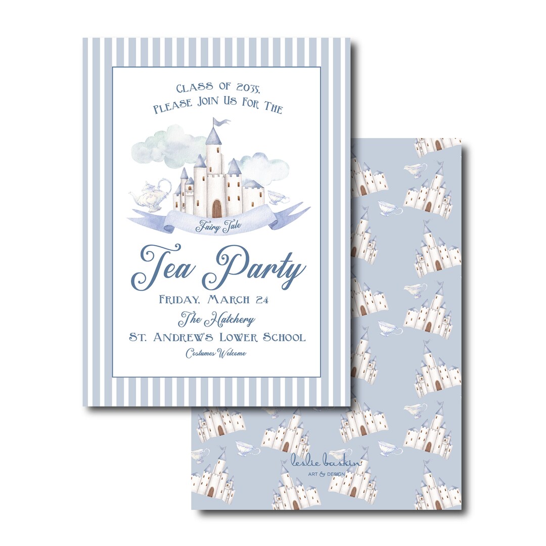 Fairy Tale Tea Party Invitation Design - Etsy