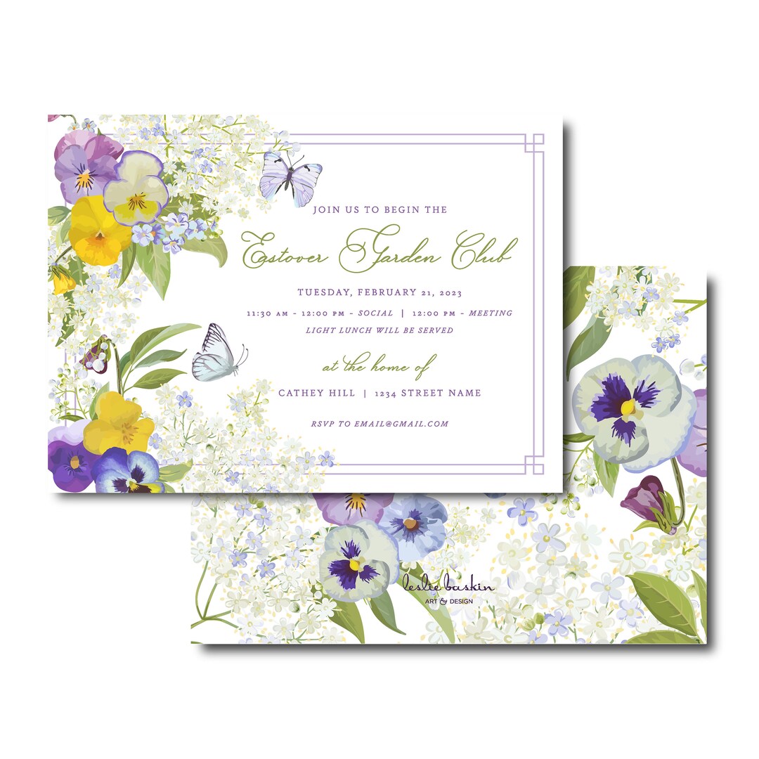 Garden Party Invitation Design - Etsy
