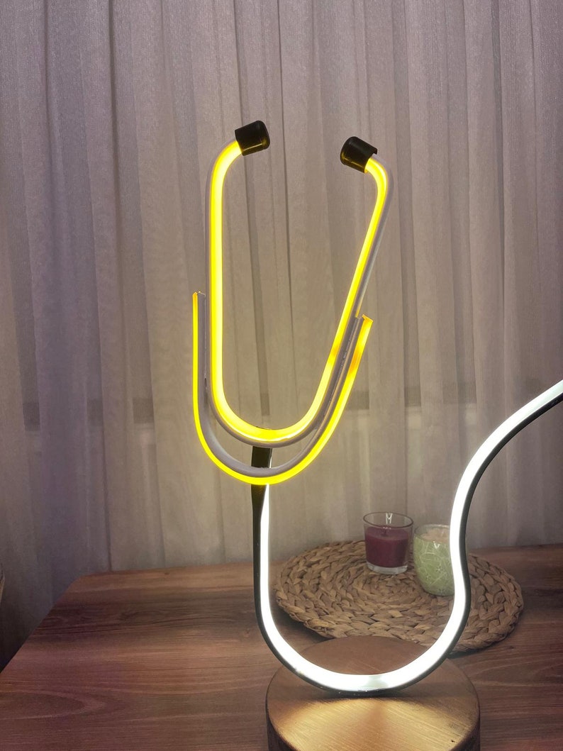 Modern Led Lamp With Special Stethoscope, Bedside Night Lamp, Gift for ...