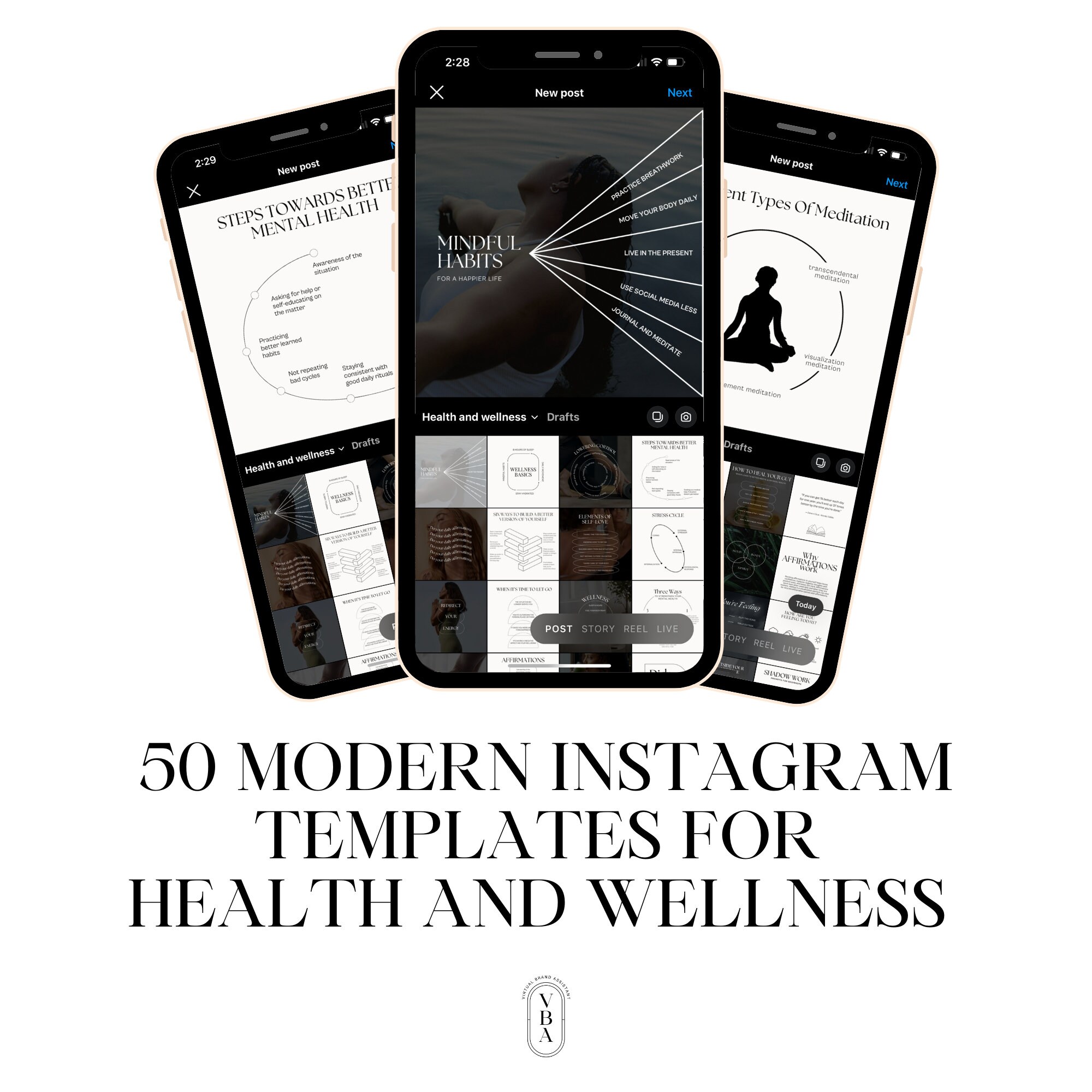 Mental Health Instagram Posts, Therapist Templates, Wellness Social ...