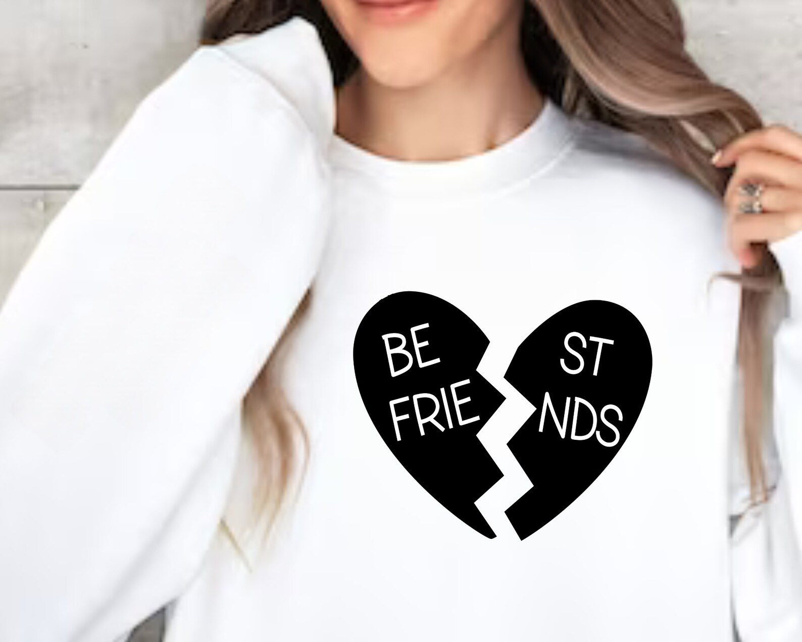 Best Friends Heart Svg, Best Friends Heart Png, Friendship Svg, Split ...