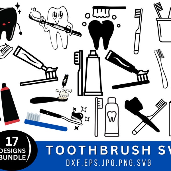 Toothbrush Svg - Etsy