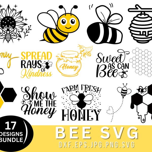 Honey Bee Svg - Etsy