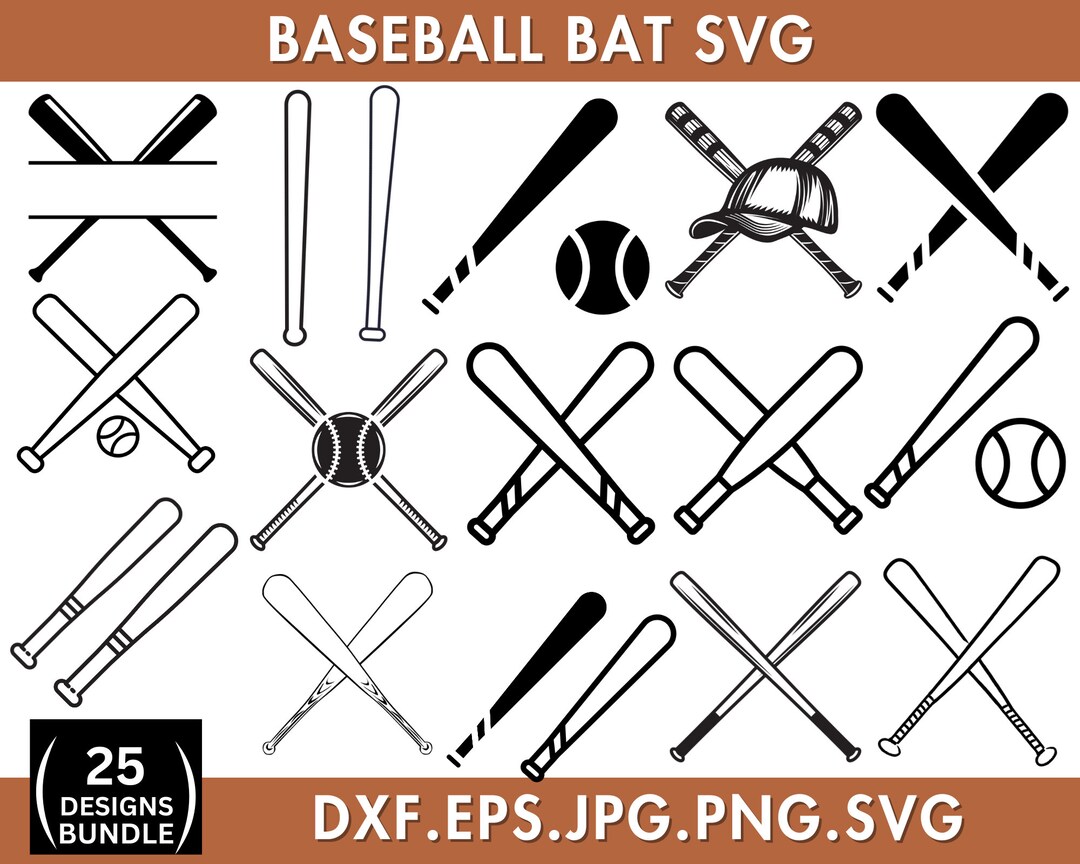 25 Baseball Bat Svg, Baseball Bat Png, Baseball Svg Bundle, Sports Svg ...