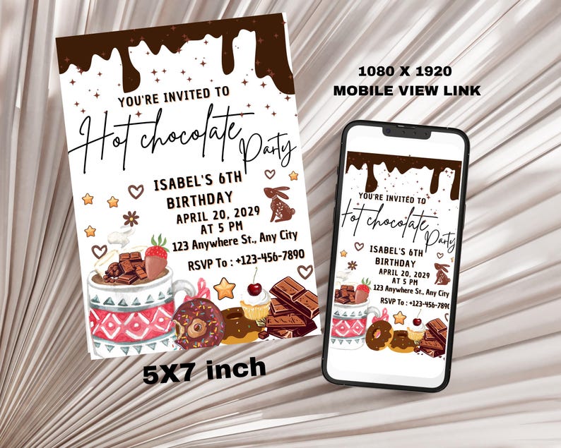 Hot Chocolate Invitation, Cookies and Cocoa Invite, Holiday Party ...