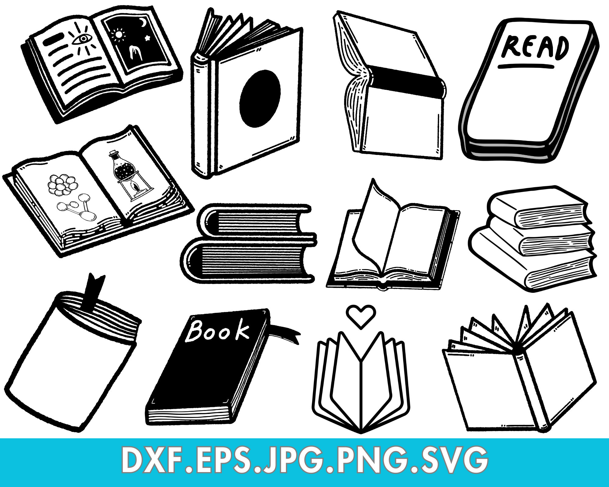 Book Lover Svg Bundle, Reading Book Png, Books Svg Bundle, School Svg ...