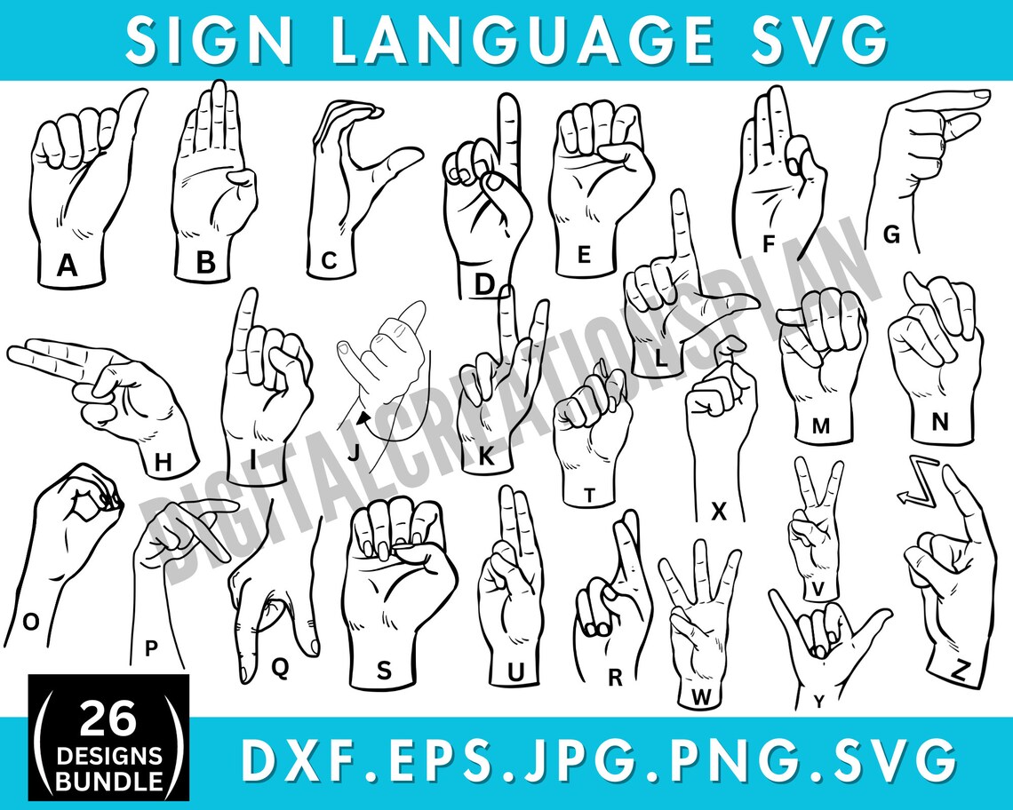Sign Language Svg, Sign Language Png, Sign Language Clipart, I Love You ...