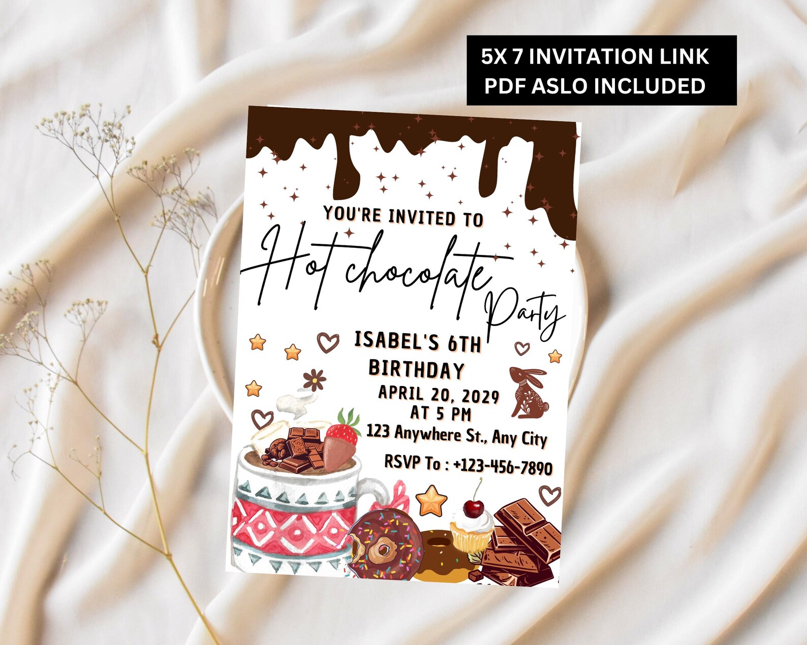 Hot Chocolate Invitation, Cookies and Cocoa Invite, Holiday Party ...