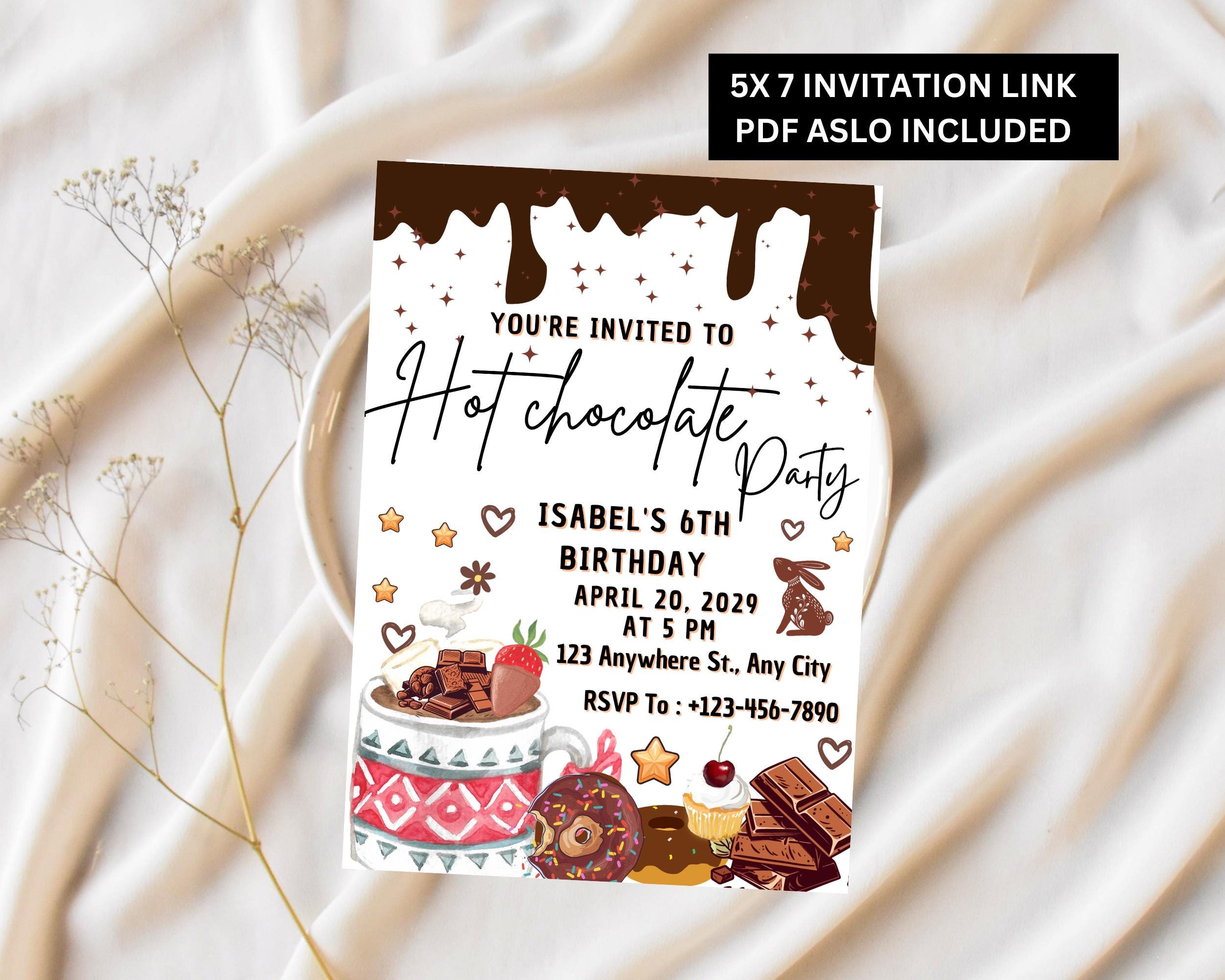 Hot Chocolate Invitation, Cookies and Cocoa Invite, Holiday Party ...