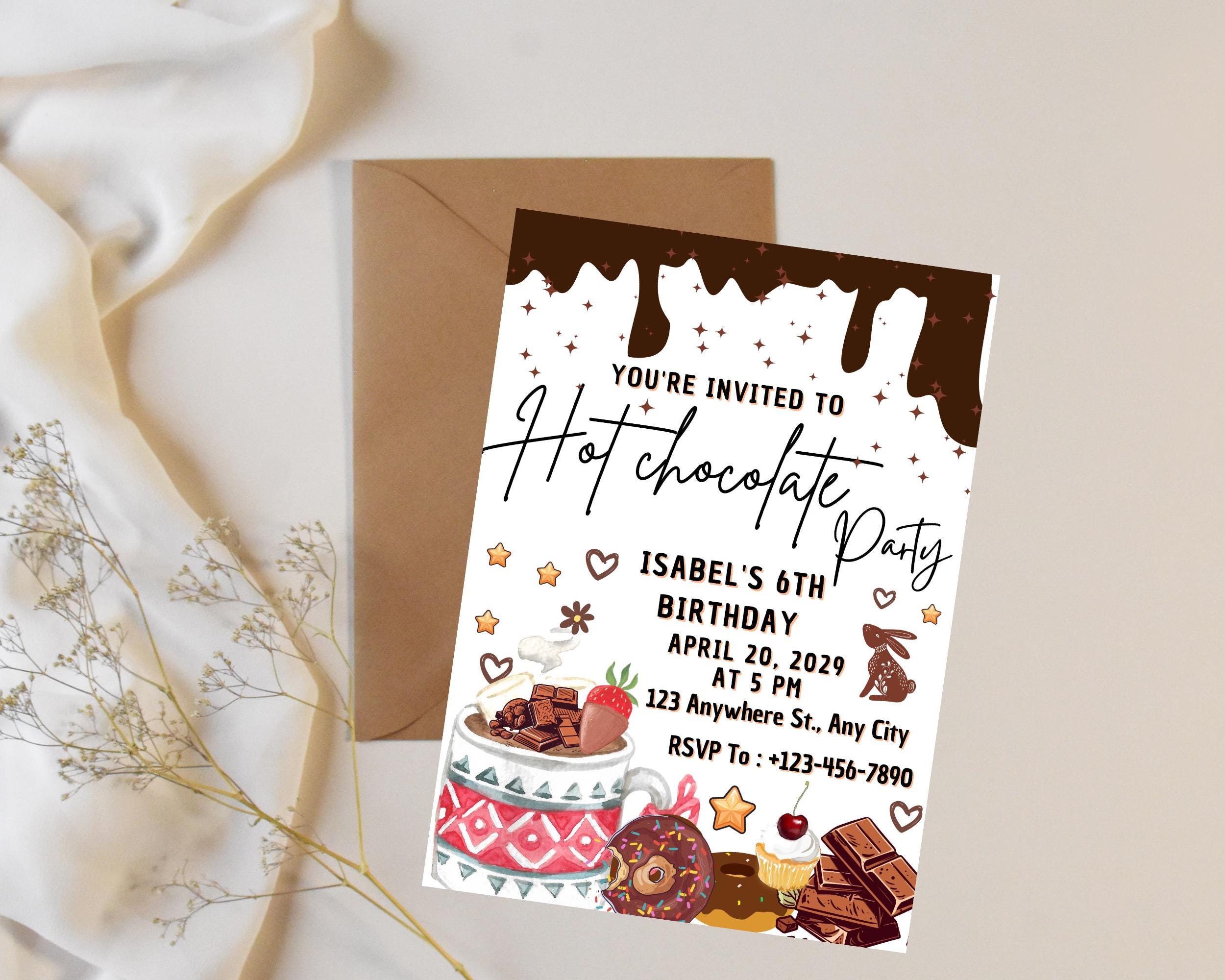 Hot Chocolate Invitation, Cookies and Cocoa Invite, Holiday Party ...