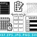 Weekly Menu Svg Bundle, Kitchen Menu Svg, Menu Svg / Png, Svg File ...