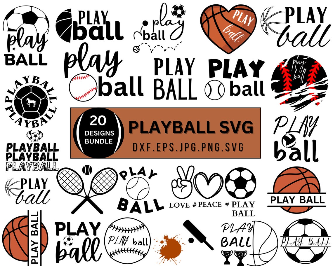 Play Ball Svg, Play Ball Png, Playball Clipart, Svg for Shirts, Game ...