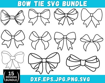 Ribbon Bow SVG Bundle, Ribbon Svg, Bow Svg, Bow Clip Art Png, Bow Tie ...