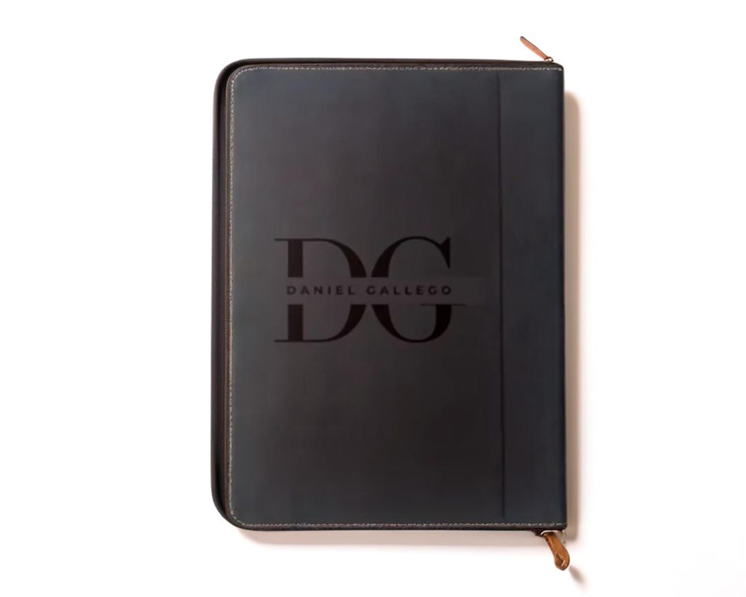 Custom Leather Portfolio,leather Portfolio Cover,black Leather ...