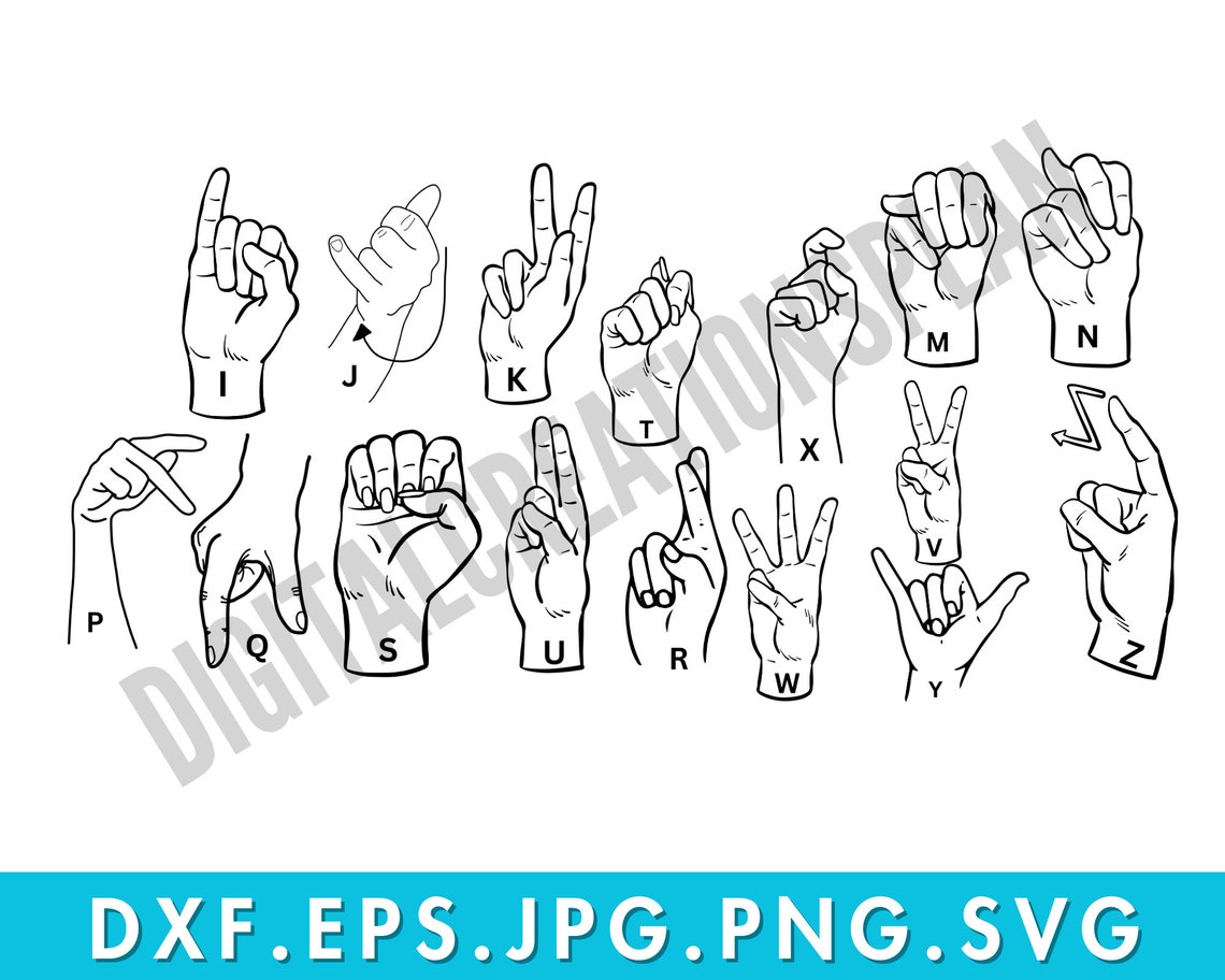 Sign Language Svg, Sign Language Png, Sign Language Clipart, I Love You ...