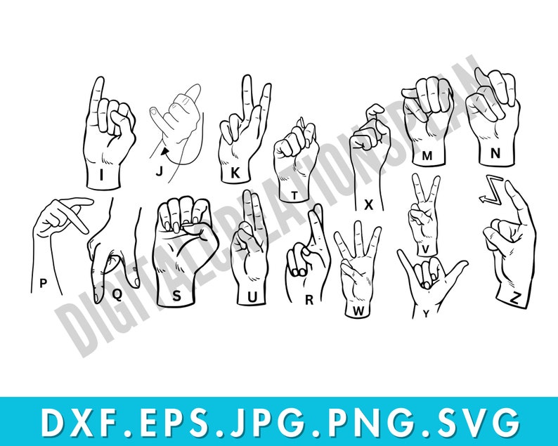 Sign Language Svg, Sign Language Png, Sign Language Clipart, I Love You ...