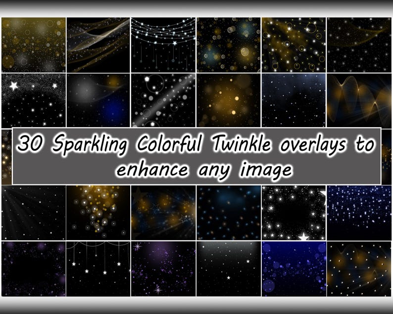 30 Twinkle Overlays, Sparkle Overlays, Twinkle Bokeh Overlays, Twinkle ...