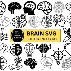 Brain Svg Png, Brain Svg, Brain Png, Brain Clip Art, Brain Dxf, Brain ...