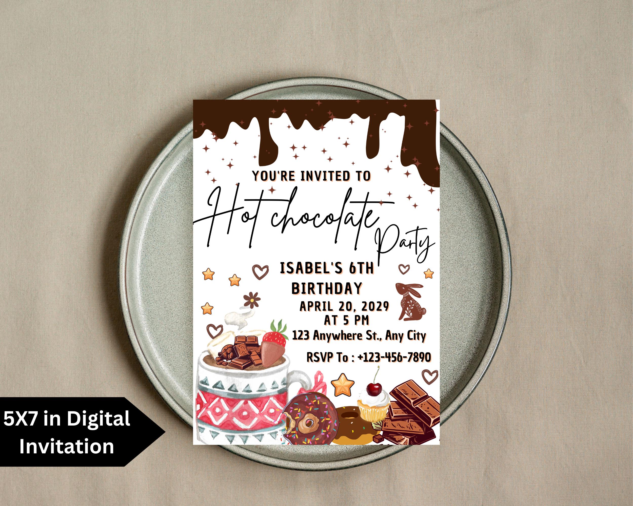 Hot Chocolate Invitation, Cookies and Cocoa Invite, Holiday Party ...