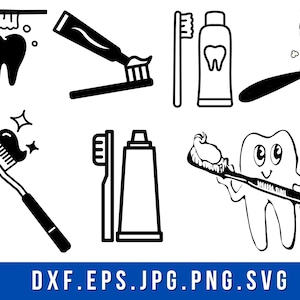 17+toothbrush Svg Bundle, Toothbrush Svg /png, Toothbrush Svg / Dxf ...