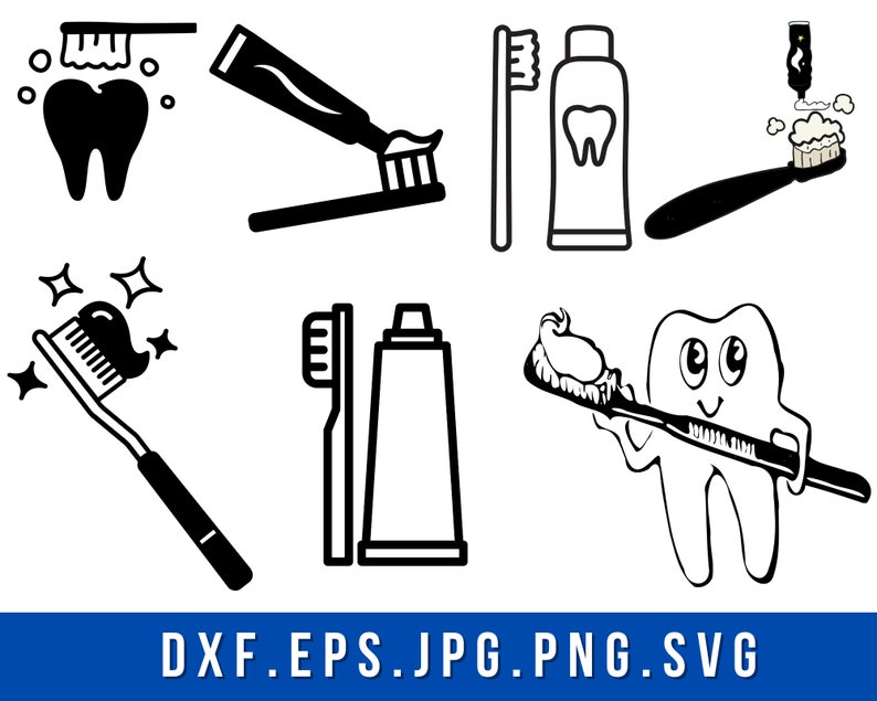 17+toothbrush Svg Bundle, Toothbrush Svg /png, Toothbrush Svg / Dxf ...