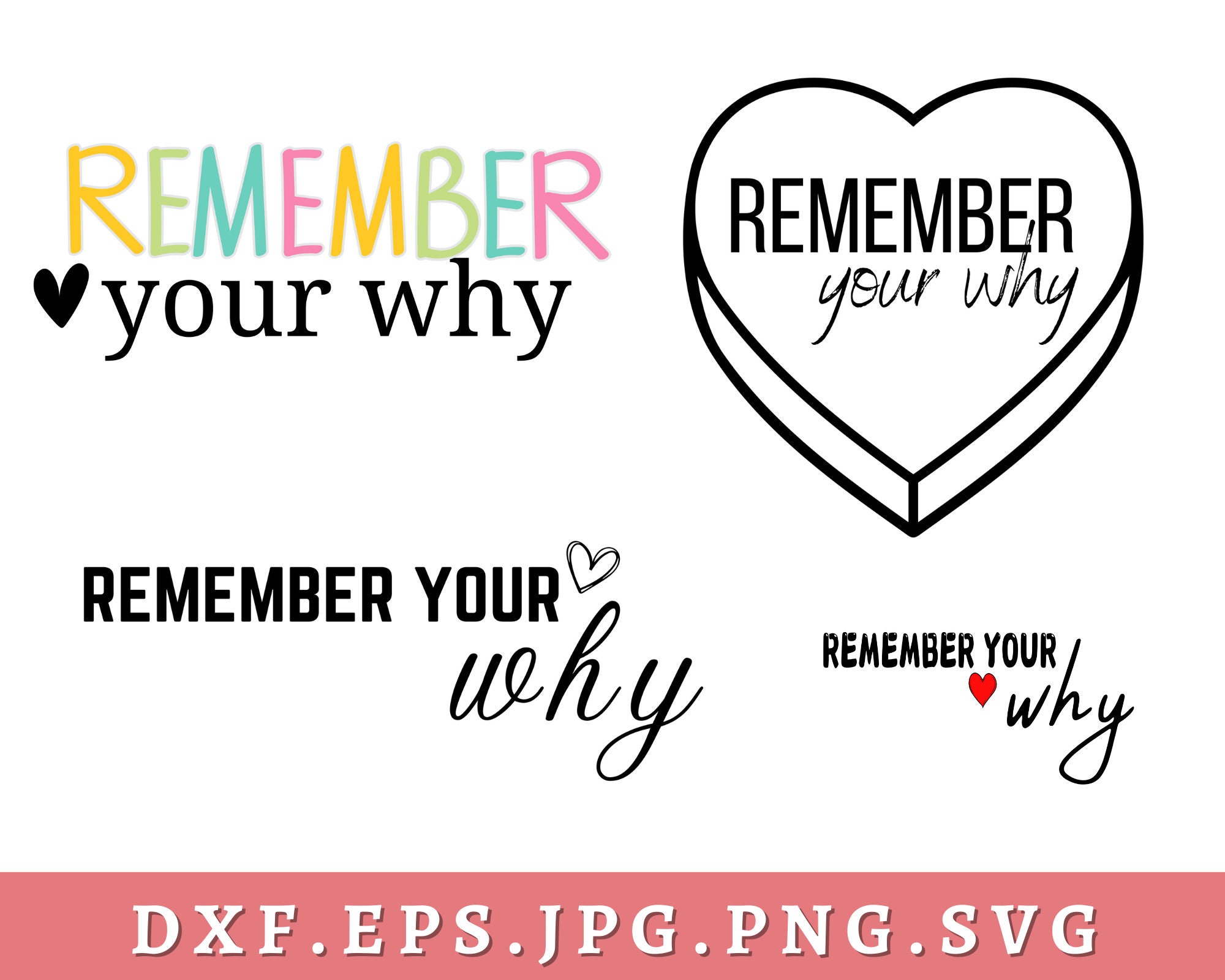 Remember Your Why Svg Bundle, Inspirational Shirt Svg, Self Love Png ...