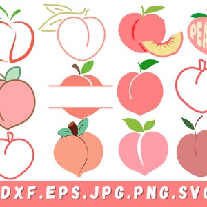 Peach Svg Bundle, Peach Png, Peach Clipart , Peach Jpg / Png, Svg File ...