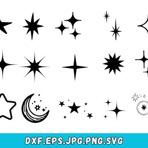 50 Files of Star Svg Bundle, Stars Png Files, Sparkle Stars Svg Bundle ...