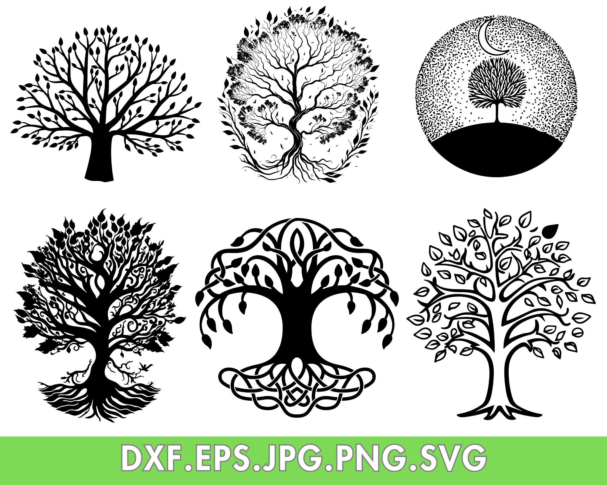 25 Forest Tree Svg Bundle, Tree of Life Svg, Tree of Life Clipart, Tree ...