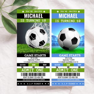 Editable Soccer Ticket Birthday Invitation Template, Soccer Ticket ...